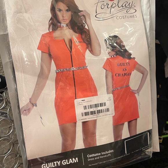 Forplay | Dresses | Caught Up Two 2 Piece Prison Jail Inmate Costume ...